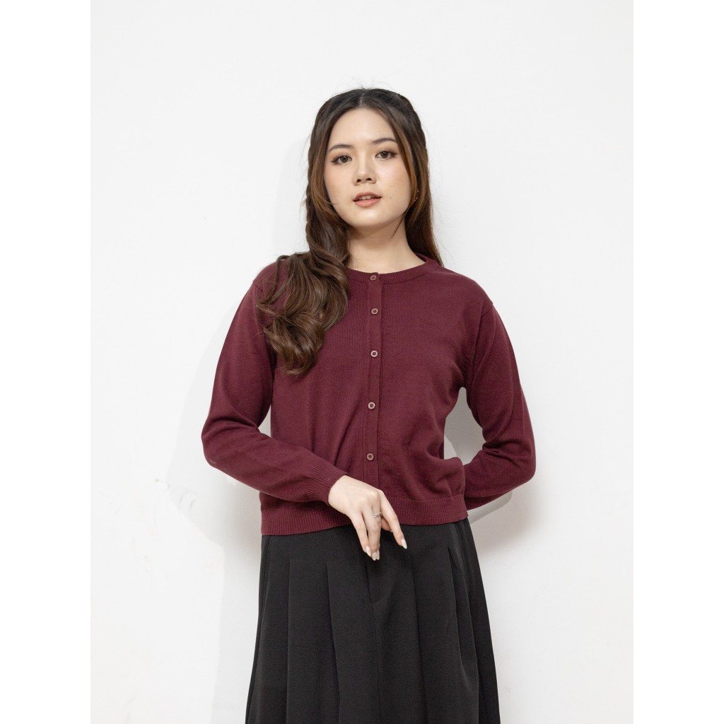 Jual Bigjill Aira Cardigan Knit Wanita Kekinian Korean Style | Shopee Indonesia
