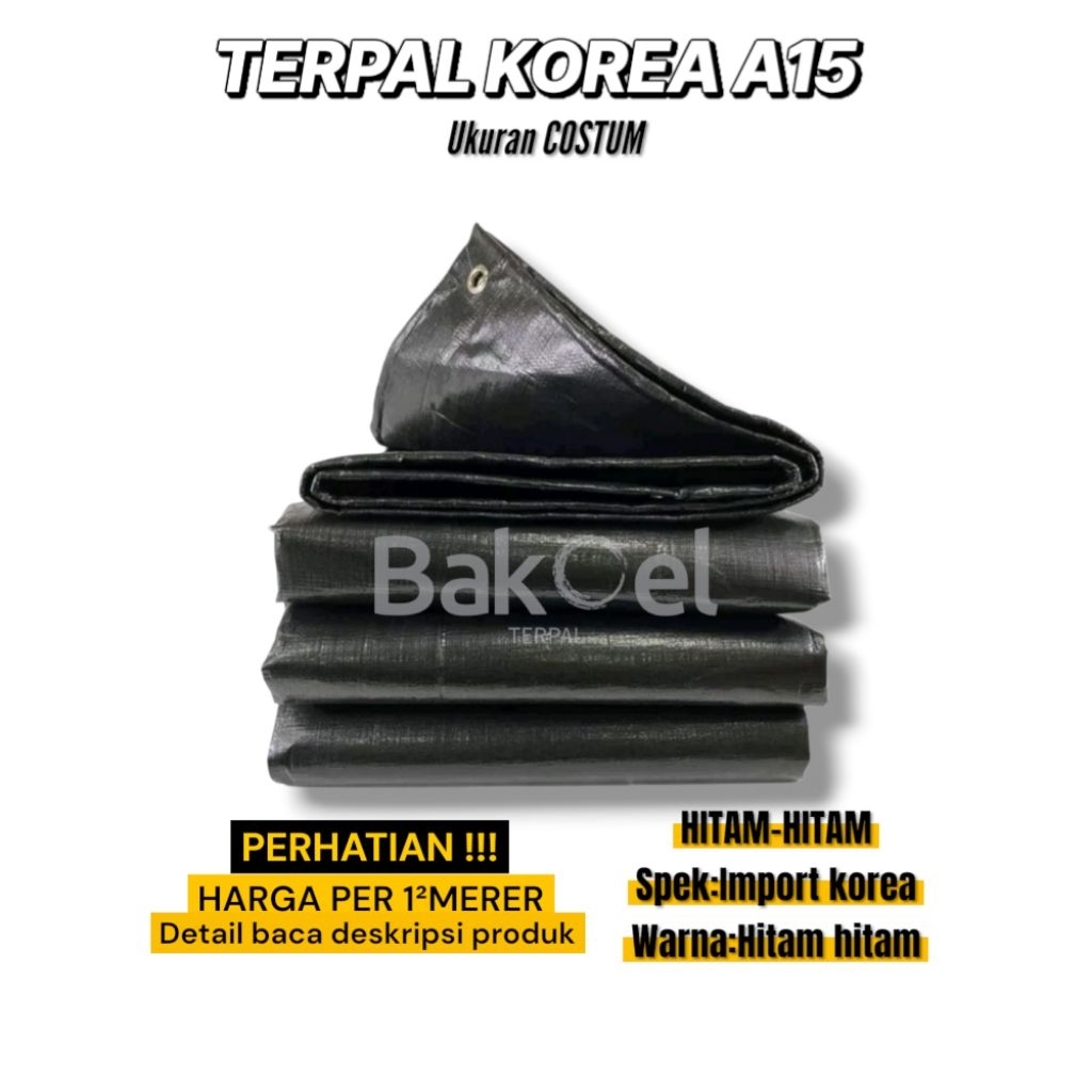 Jual TERPAL KOREA A15 HITAM ,TEBAL KUAT BEBAS CUSTOM (WARERPROOF ...