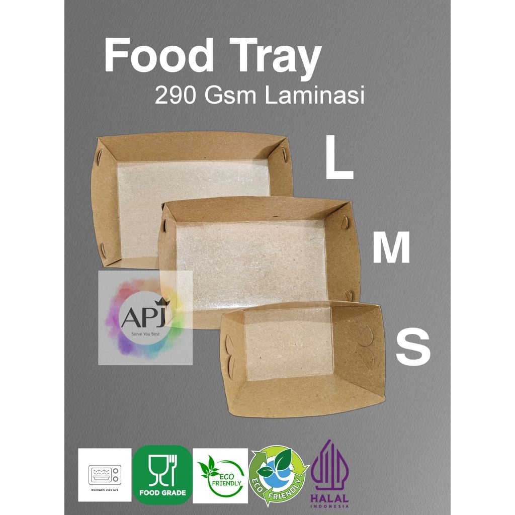 Jual Food Tray 290gsm Laminasi / Paper Food Tray / Tray Kertas Makanan ...