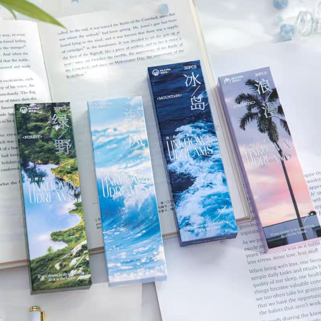 Jual 30pcs paper bookmark alam pembatas buku kertas | Shopee Indonesia