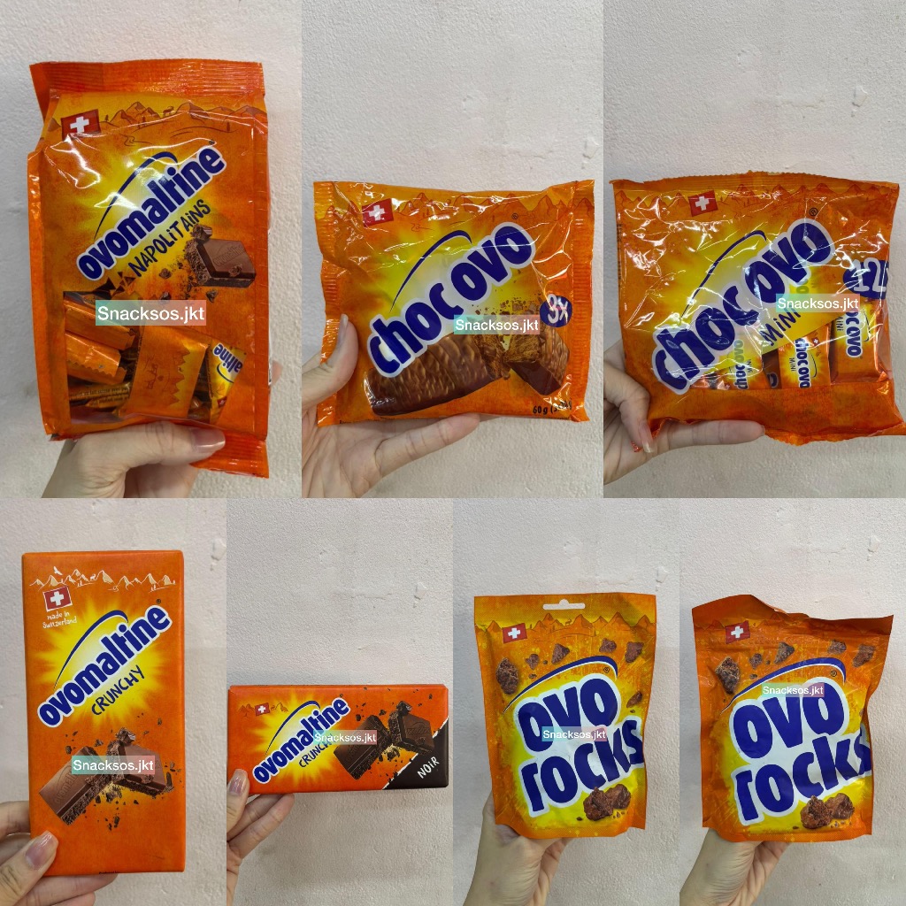 Jual OVOMALTINE NAPOLIATINS / OVOMALTINE CRUNCHY ORIGINAL BAR NOIR ...