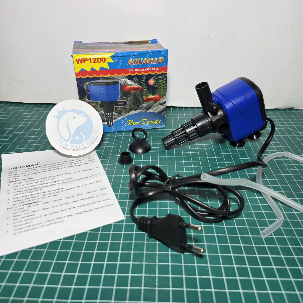Jual POMPA AIR CELUP AQUAMAN WP 1200 WP-1200 LOW WATT / RENDAH WAT AKUARIUM AQUARIUM POWER HEAD ...