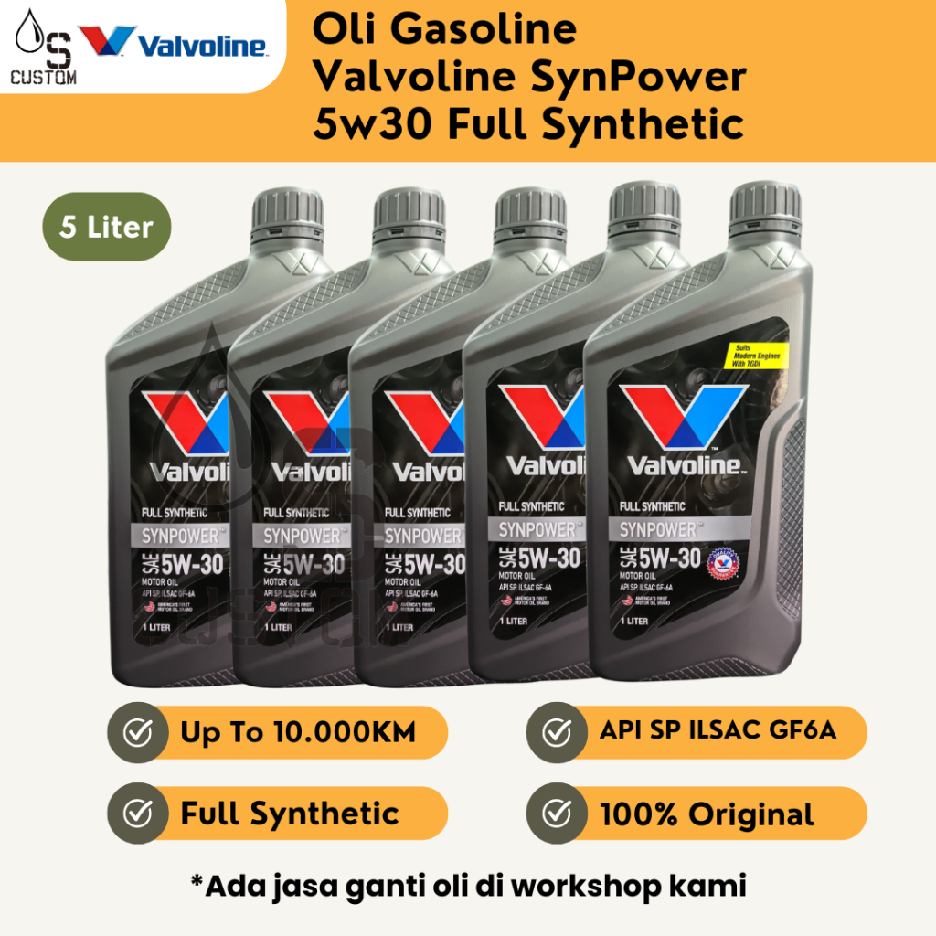 Jual Valvoline Synpower 5w30 Full Synthetic API SP Oli Mobil 5L 5 Liter | Shopee Indonesia