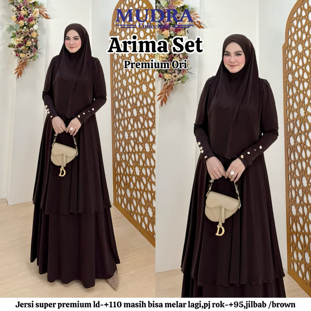 Jual Arima set dress hijab by mudra | Shopee Indonesia