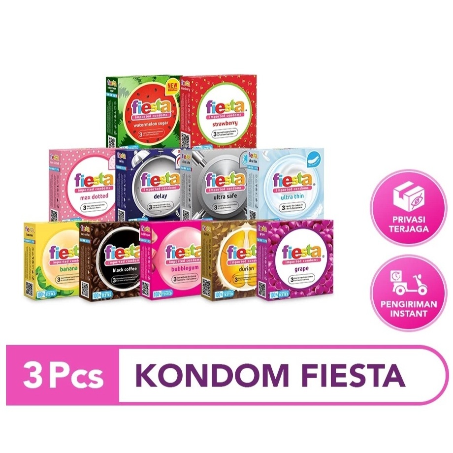 Jual Kondom Fiesta ALL VARIAN RASA - Funpack / Ultrathin / Ultra Safe ...