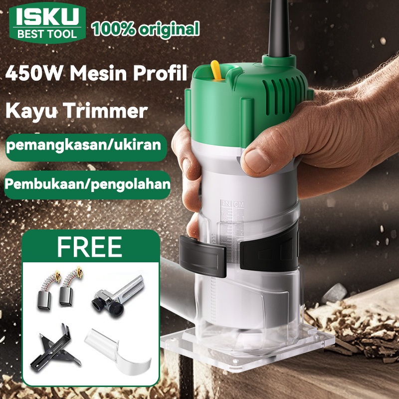 Jual ISKU Mesin Profil Kayu 6.35mm Mesin Trimmer Kayu Mesin Router ...