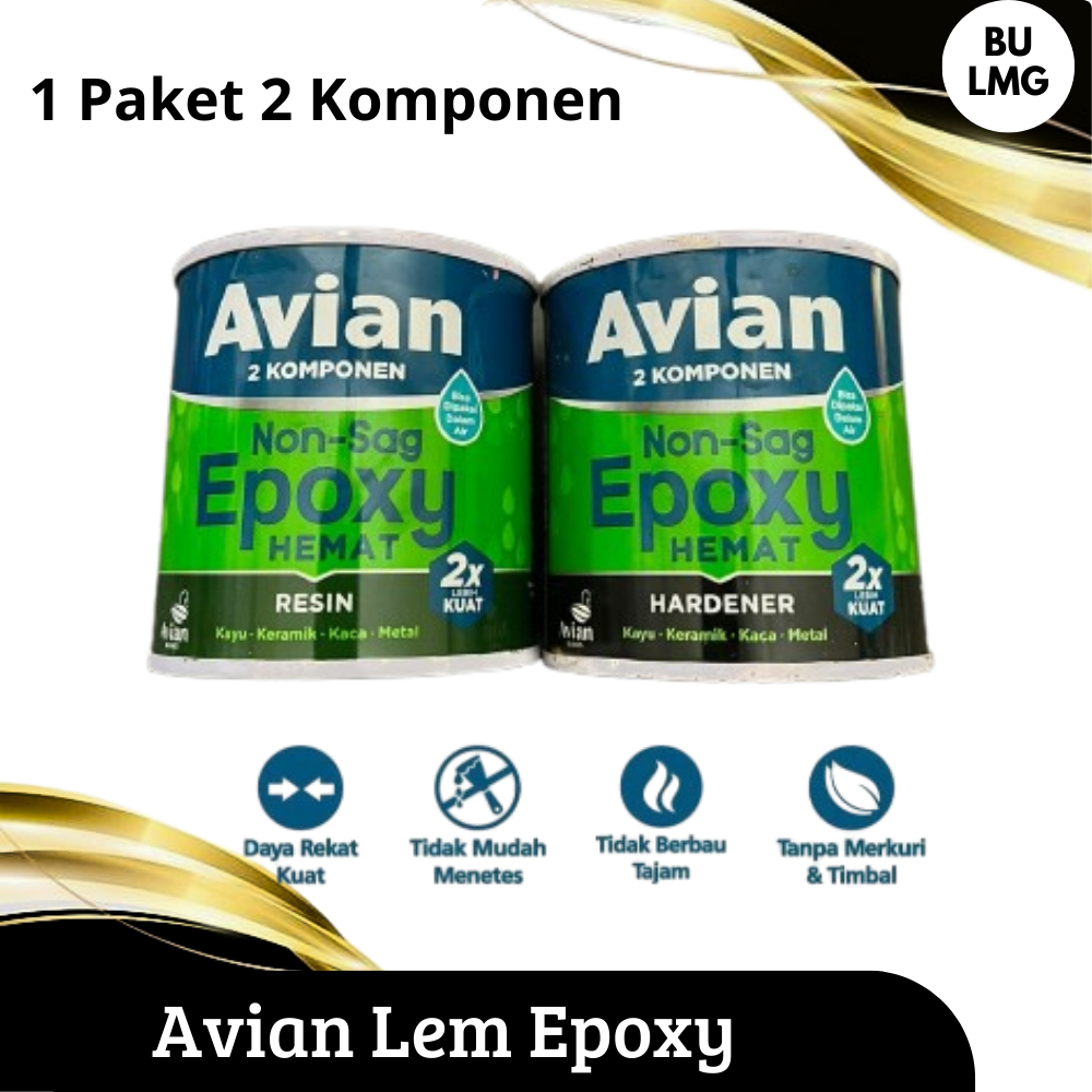 Jual Avian Non Sag Epoxy Hemat 2 Komponen Resin dan Hardener | Shopee ...