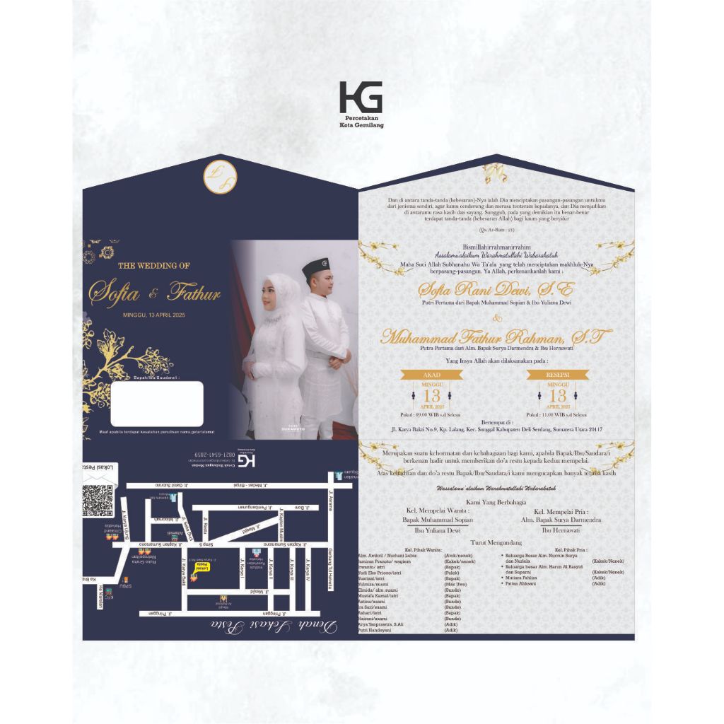 Jual Cetak Undangan Pernikahan Murah / Undangan Semi Amplop / Undangan ...