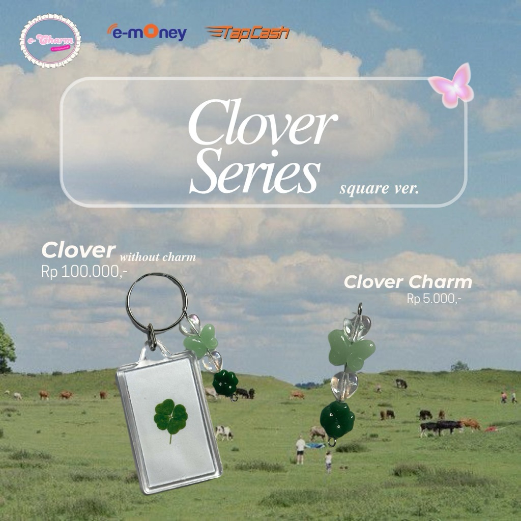 Jual E-Money Charm Clover Series/Custom E-Money/eToll/TapCash | Shopee ...