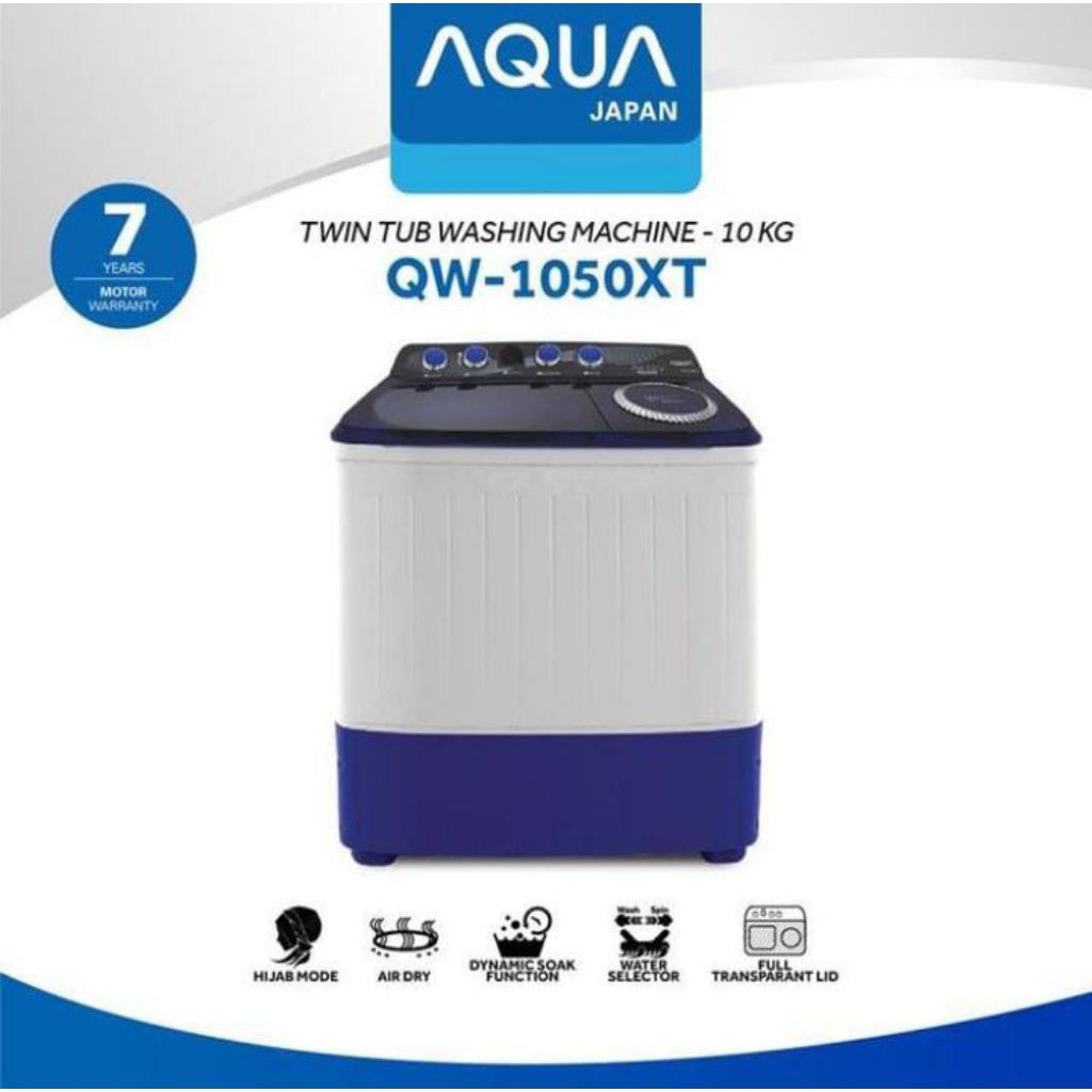 Jual MESIN CUCI AQUA 2 TABUNG 10 KG QW-1050XT / 14 KG QW-P1460T (BEST SELLER) | Shopee Indonesia