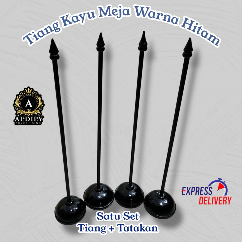 Jual Tiang Kayu Meja Tiang Bendera Meja Kecil Warna Hitam | Shopee ...