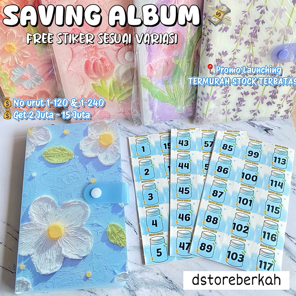 Jual (PART 1) PAKET ALBUM MENABUNG METODE ANGKA 1-120 // SAVING ...