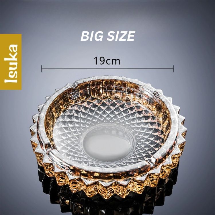 Jual Asbak Kaca Bulat Besar Asbak Kristal Jumbo Mewah Estetik Glass ...