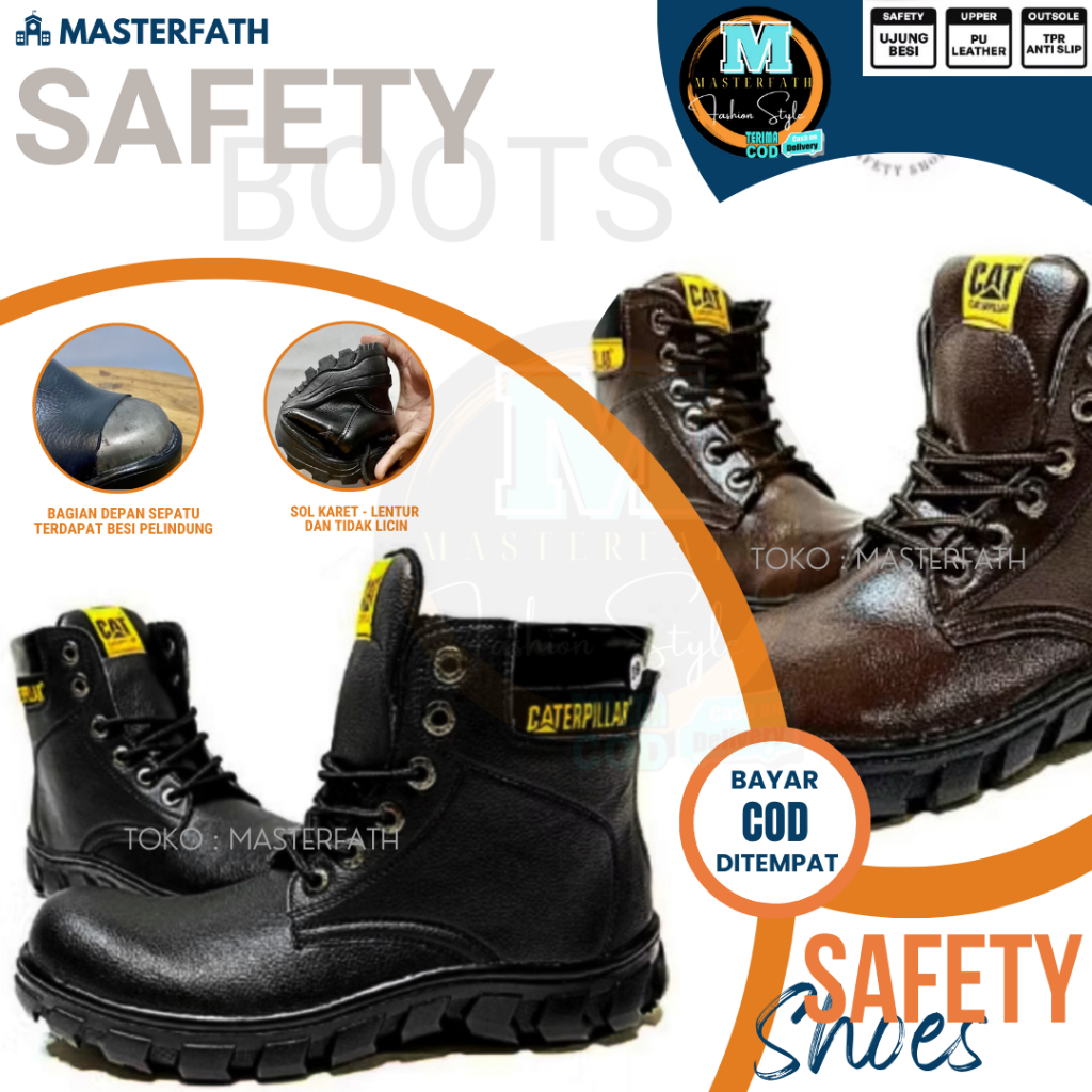 Jual Sepatu kerja Safety ujung besi pria - Safety tali pria ujung besi ...