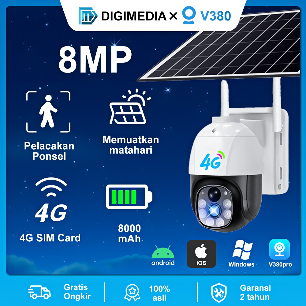 Jual DigiMedia 4G Wireless outdoor Simcard cctv solar panel tahan air ...