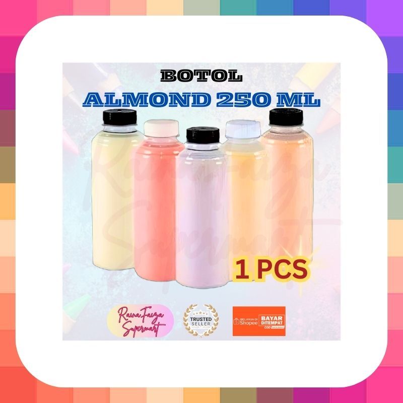 Jual Botol Almond Plastik 250ml [] Botol Susu Short Neck [] Botol Jus ...