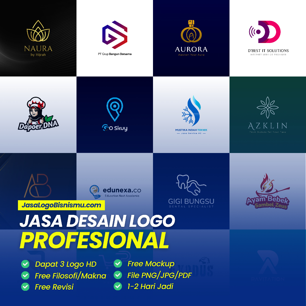 Jual JASA DESAIN LOGO PERUSAHAAN, FnB, LOGO KOMUNITAS, LOGO FASHION ...