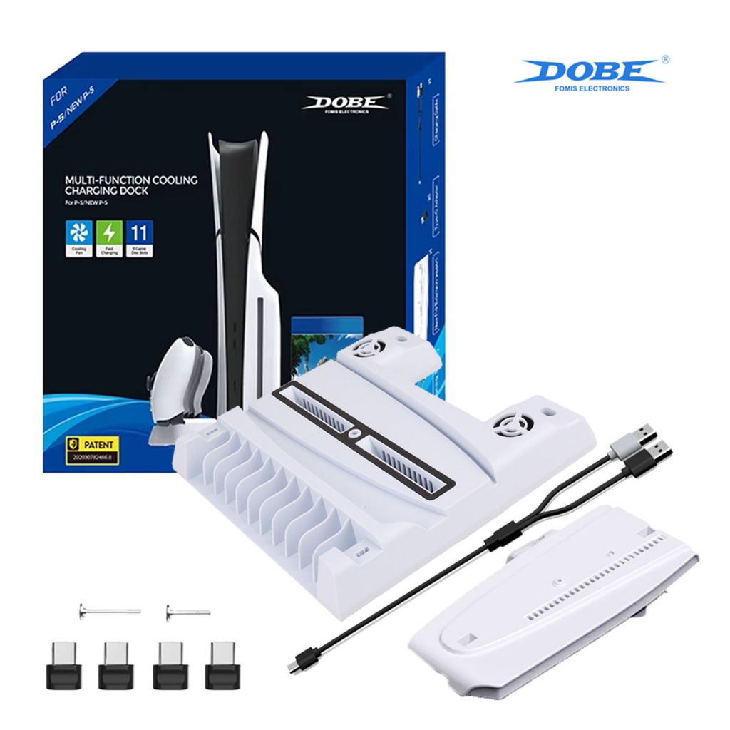 Jual DOBE PS5 Cooling Fan Stand Charging Dock Disc Storage 3 in 1 Kipas ...
