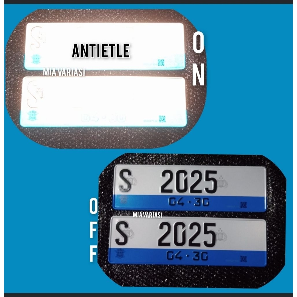 Jual SEPASANG PLAT MOBIL PUL REFLEKTIF BARCODE LISTRIK | Shopee Indonesia