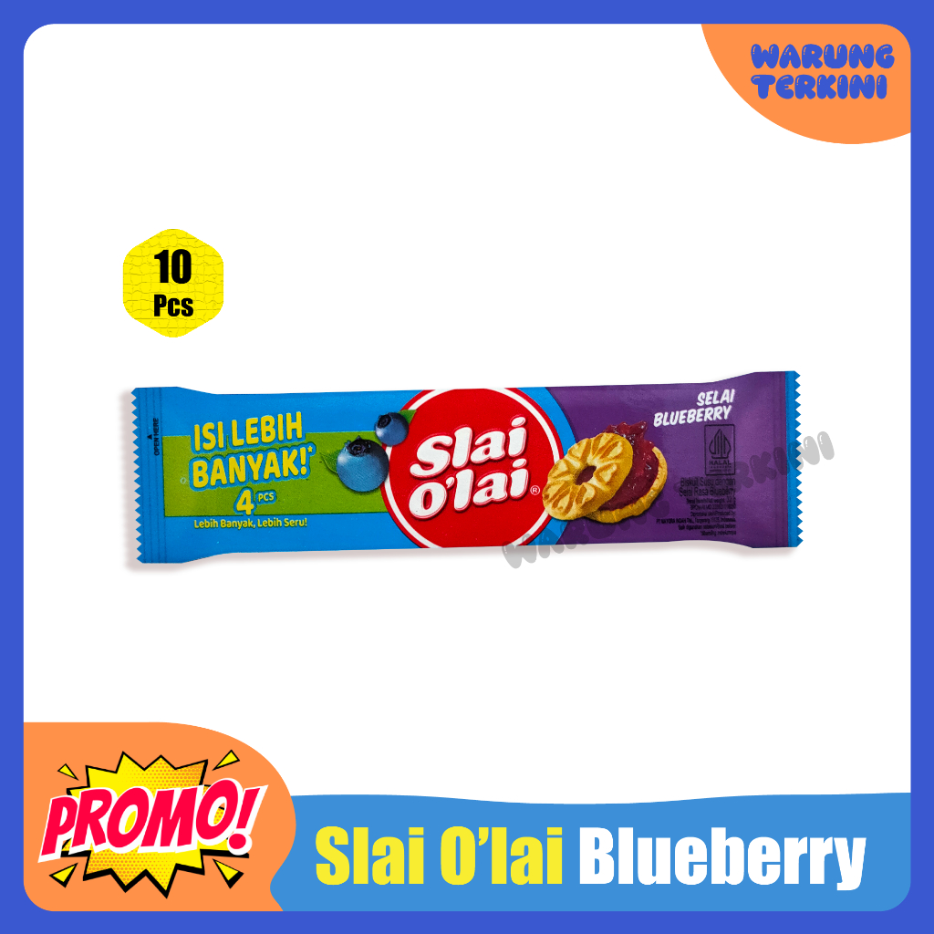 Jual Biskuit Slai Olai Selai Blueberry 1 Box | Biskuit Susu dengan ...