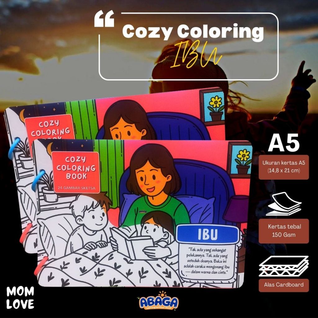 Jual Cozy Coloring Book Mom Love | Buku Mewarnai Dewasa Ibu | Adult ...