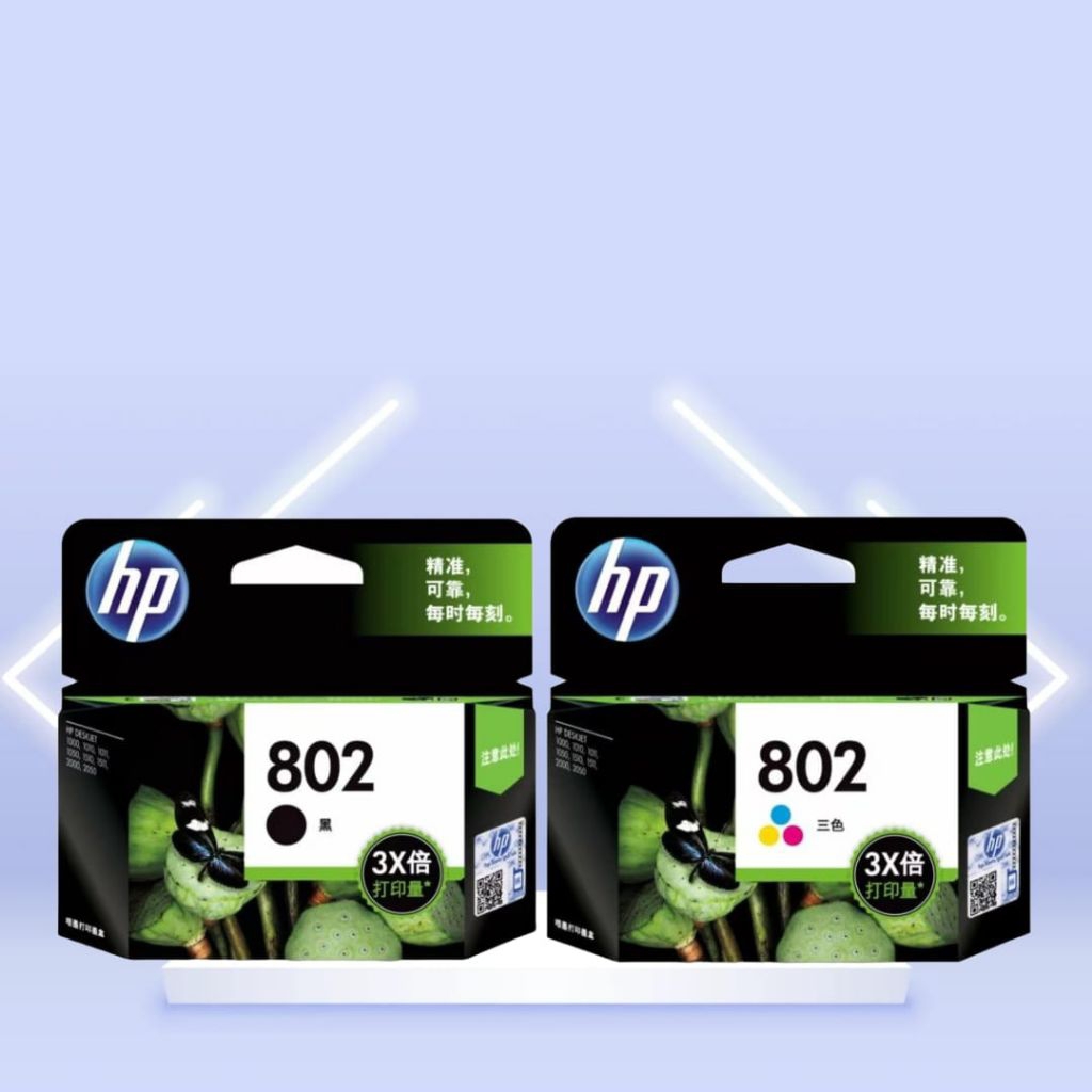 Jual Tinta Cartridge Hp 802 xl Black ( 3More ) Dan 802 xl Colour ...