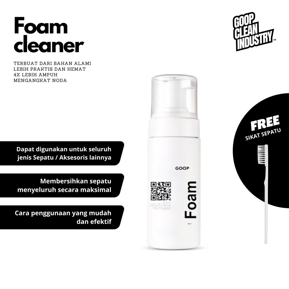 Jual GOOP FOAM Shoe cleaner 1ml Pembersih Sepatu Canvas Suede Putih dan ...