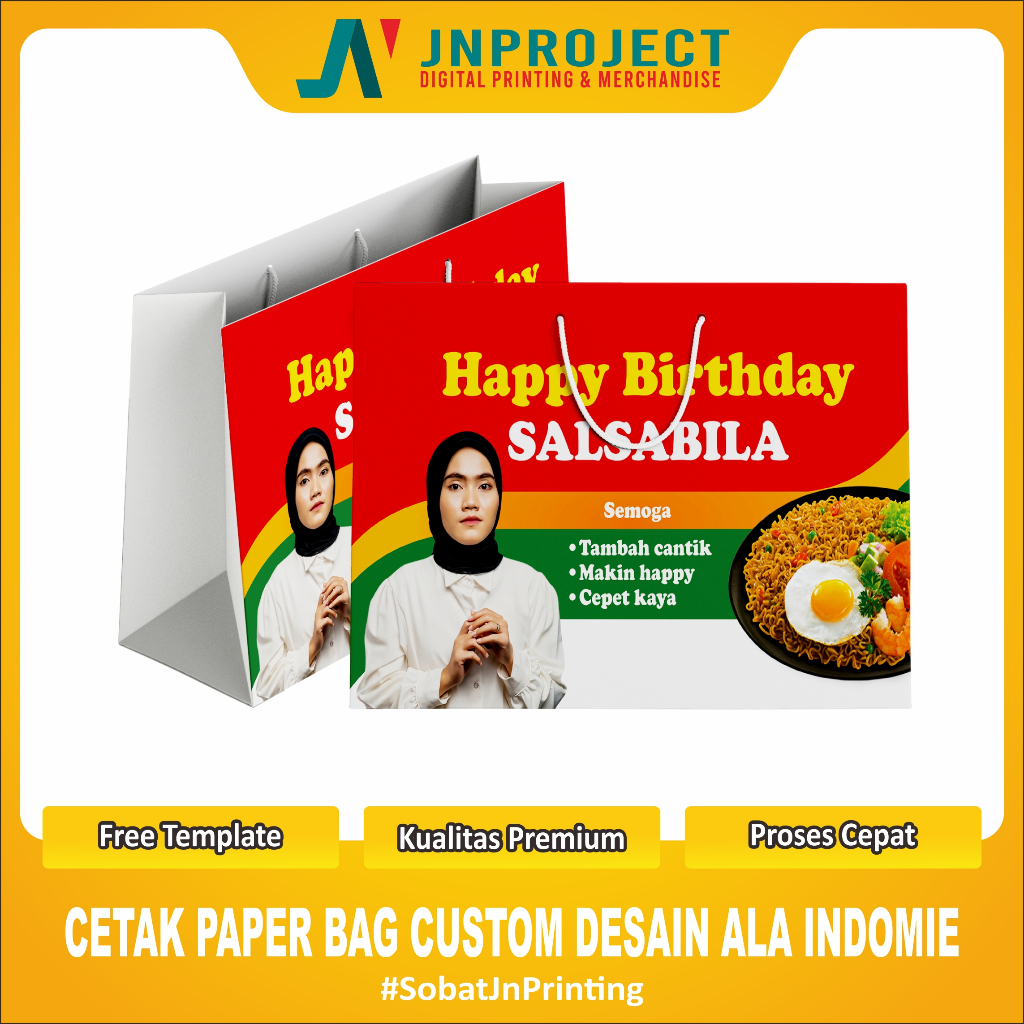 Jual KADO ULANG TAHUN PAPERBAG Custom Muka Foto Sendiri Desain Ala ...
