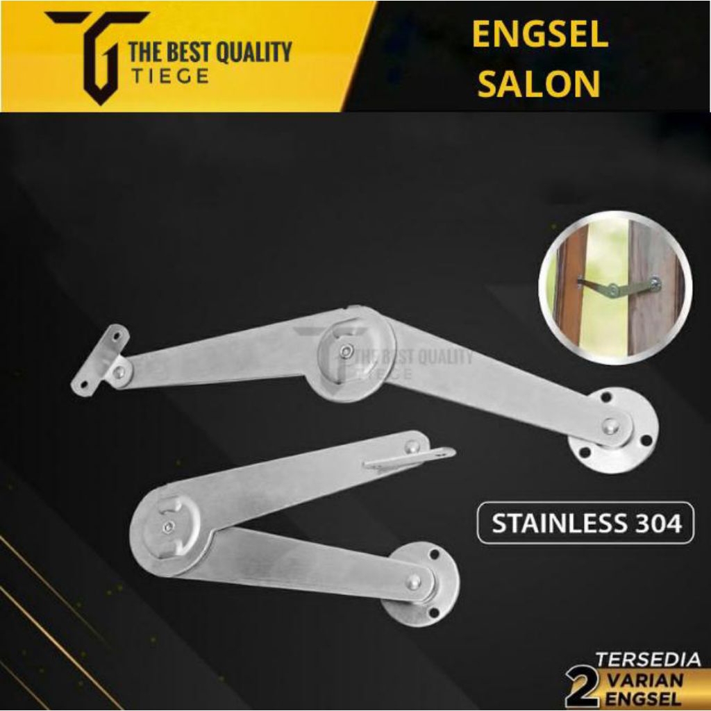 Jual Engsel Salon 9inch Stainlees Steel Sikutan Jendela Lipat Penahan ...