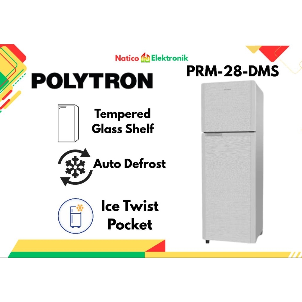 Jual Kulkas Polytron 2 Pintu PRM-28-DMS 240 L | Shopee Indonesia