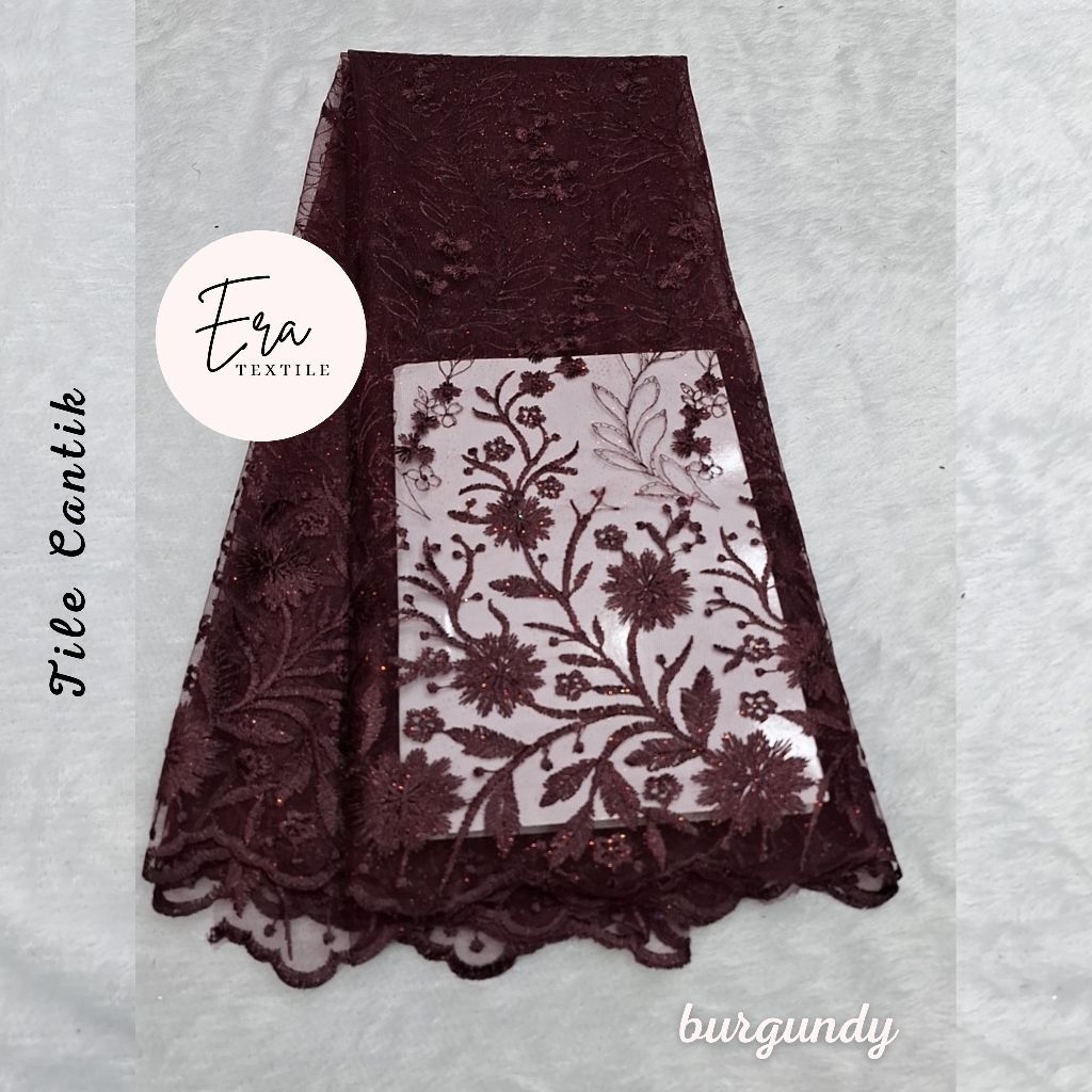 Jual Kain Brokat Tile Mutiara, Bahan Brokat Brukat Kebaya Bridesmaid ...