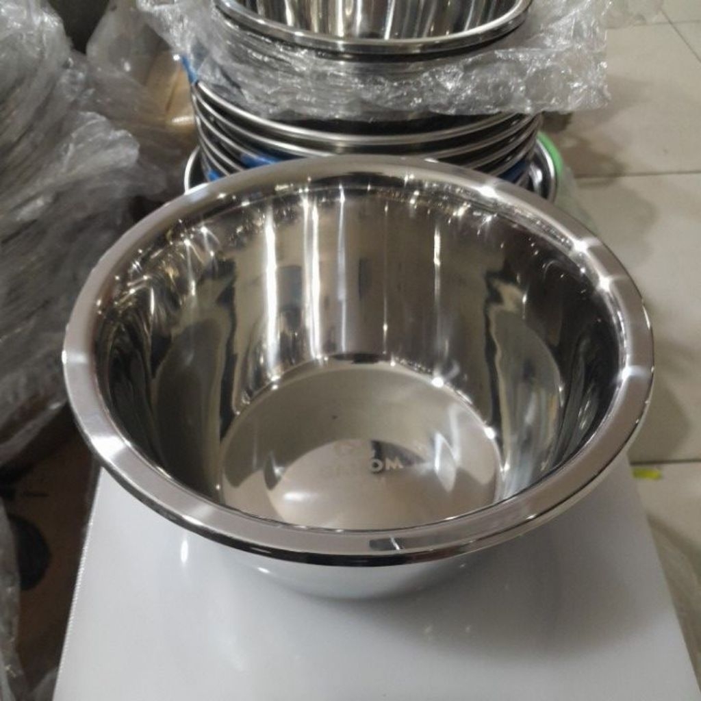 Jual Baskom stainles stell Tebel,kuat,Bagus /ukuran diameter 20 cm ...