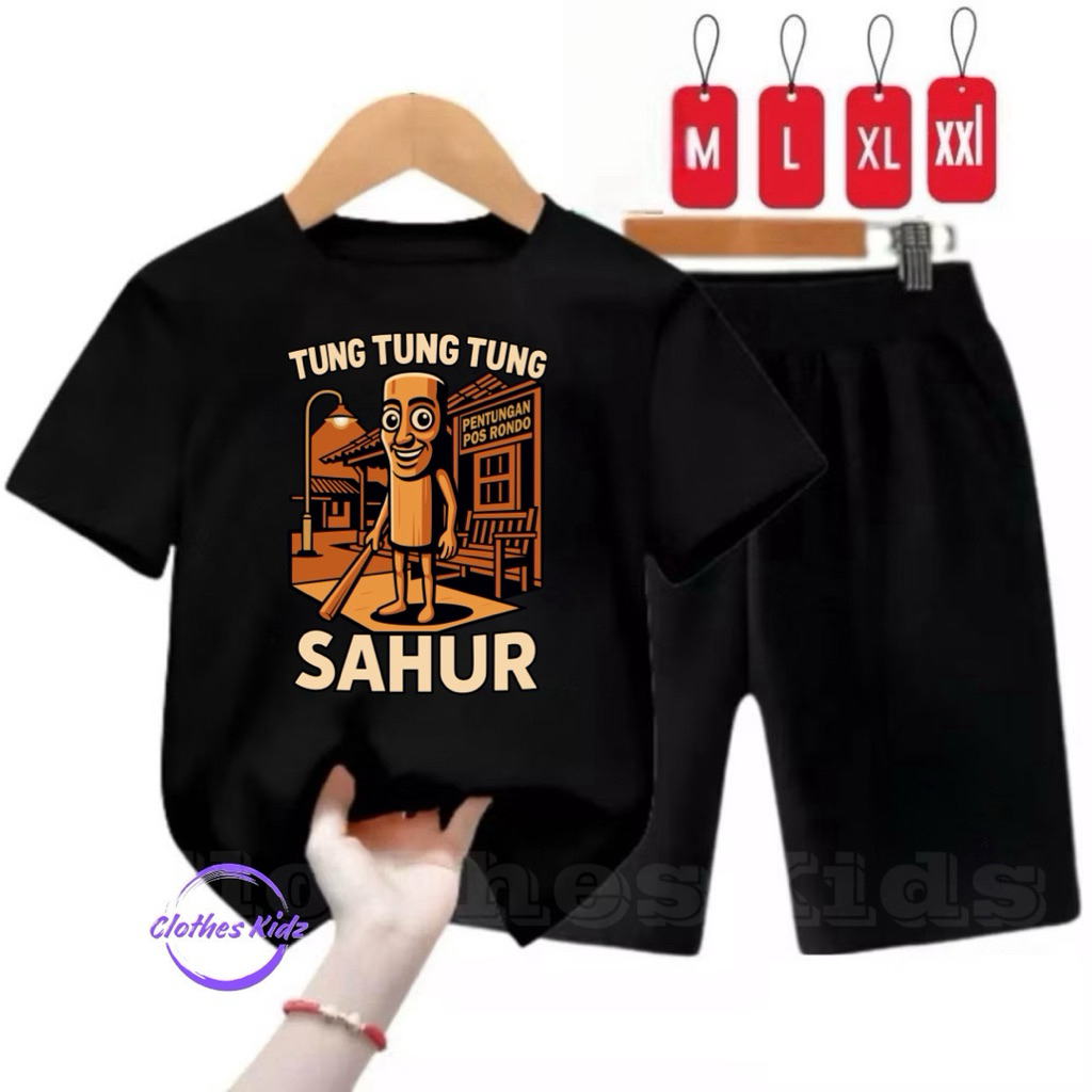 Jual Setelan Baju Anak Cewek dan Cowok Motif Tung Tung Tung Sahur Untuk ...