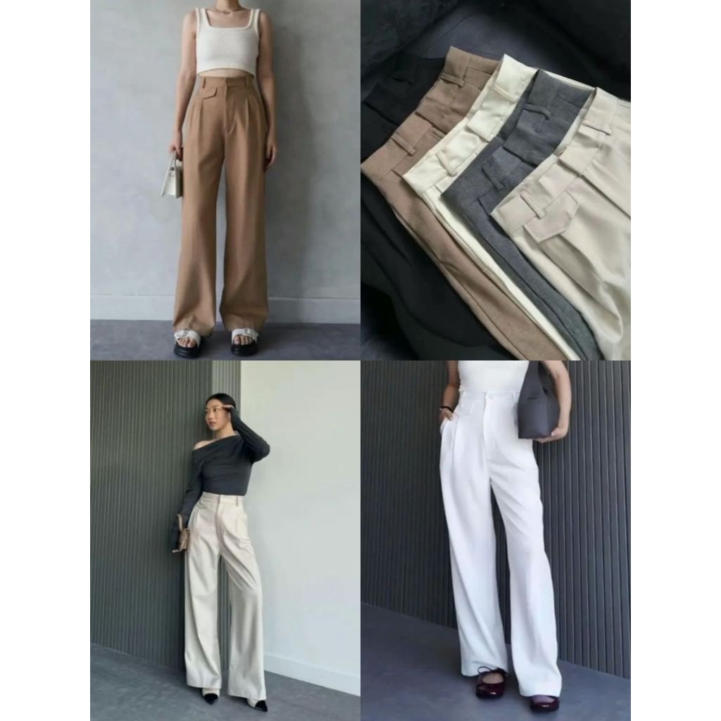 Jual ORO PANTS - Loose trouser wanita Celana anti kusut celana kulot ...