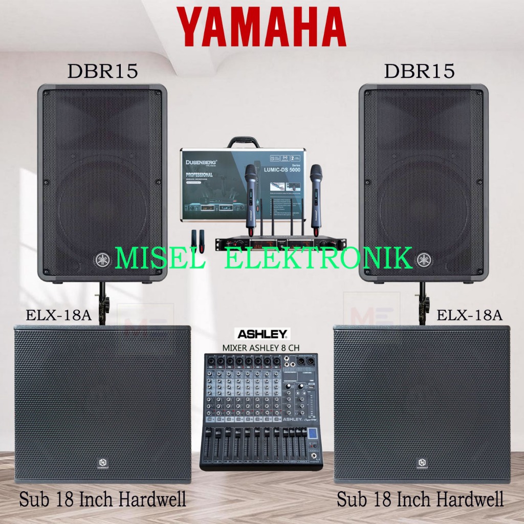 Jual Paket Sound System Indoor Speaker Aktif 15 Inch Yamaha DBR15 ...