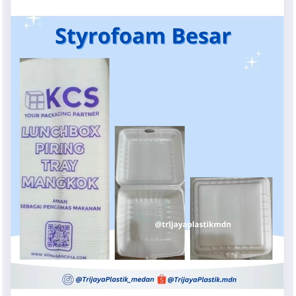 Jual Styrofoam Makanan merk KCS UK Besar isi : 100 pcs | Shopee Indonesia