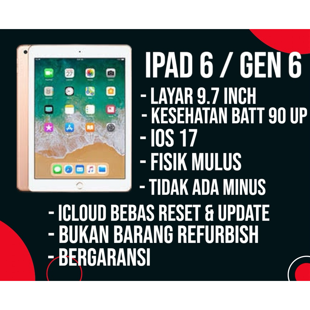 Jual IPAD 6 WIFI 128 GB | Shopee Indonesia