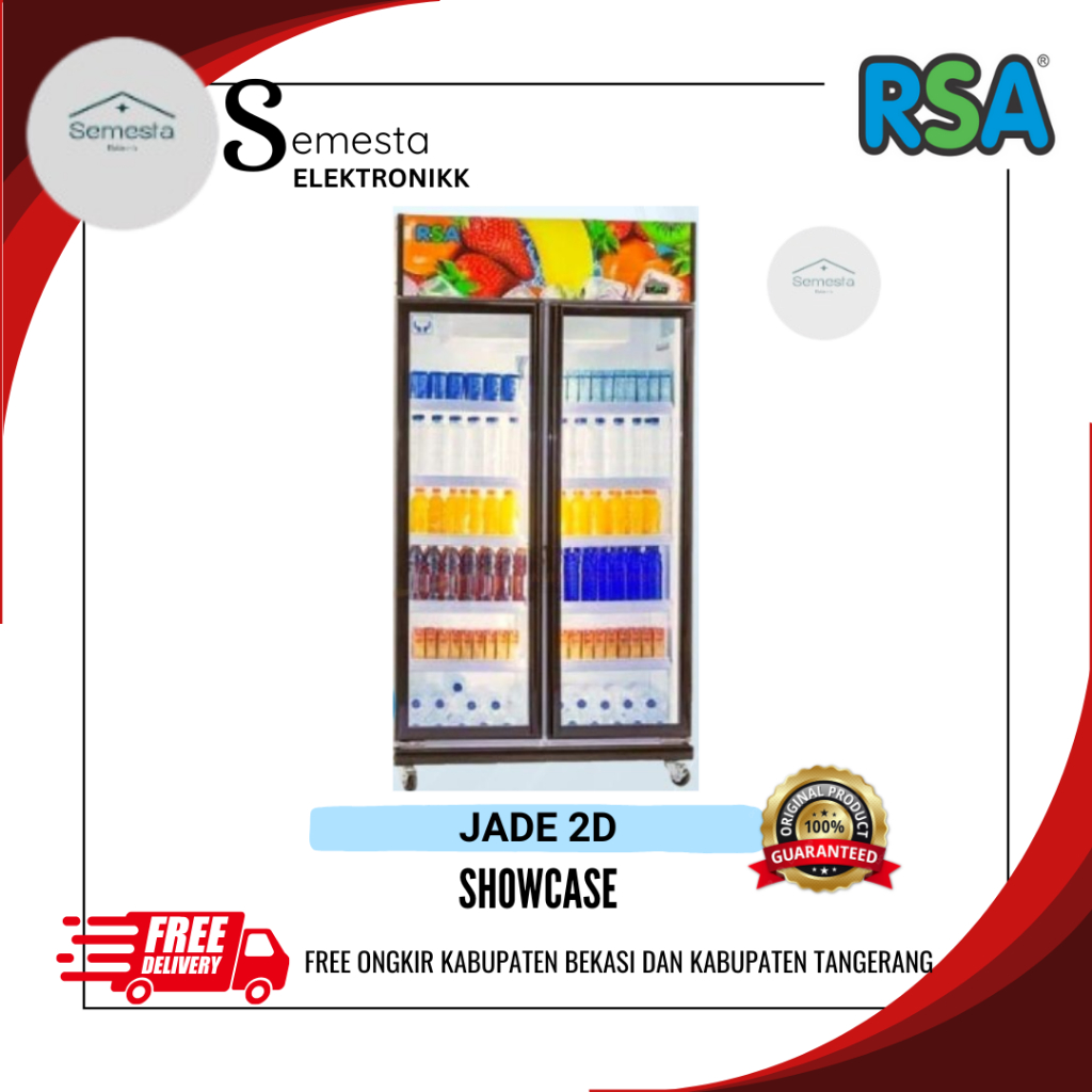 Jual RSA Showcase 2 pintu JADE Display Chiller Cooler 800 liter ...