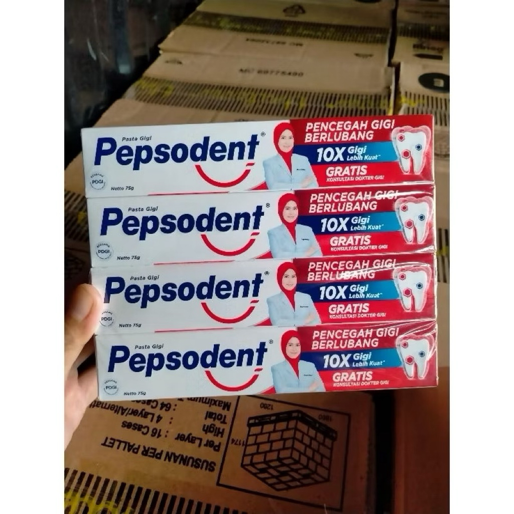 Jual PEPSODENT MERAH 75gr isi 12pcs (1 Lusin) | Shopee Indonesia