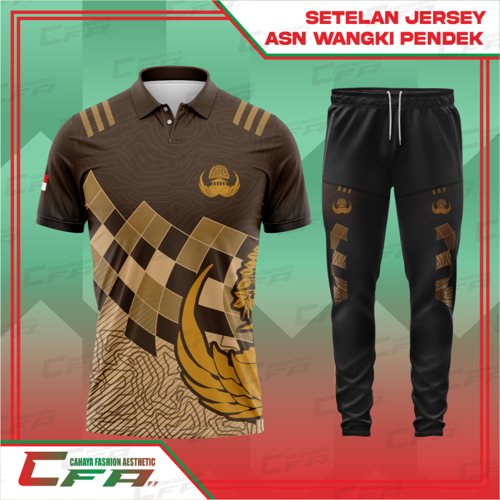 Jual CFA SETELAN JERSEY WANGKI ASN LENGAN PENDEK DRYFIT MILANO FULL ...