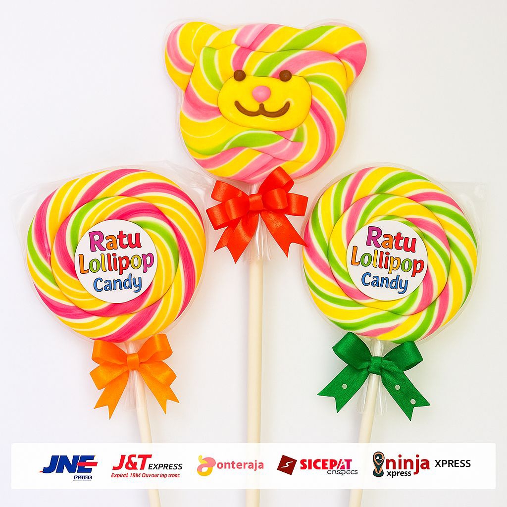 Jual PERMEN LOLIPOP UKURAN 9 CM KARAKTER BENTUK MICKEY MOUSE/LOVE/BULAT ...