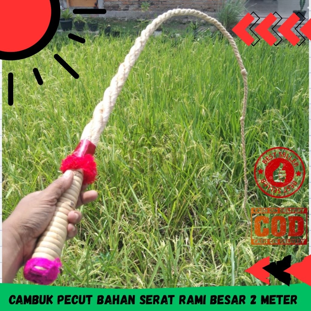 Jual 1 pcs cambuk pecut kuda lumping bahan serat besar 200cm | Shopee ...