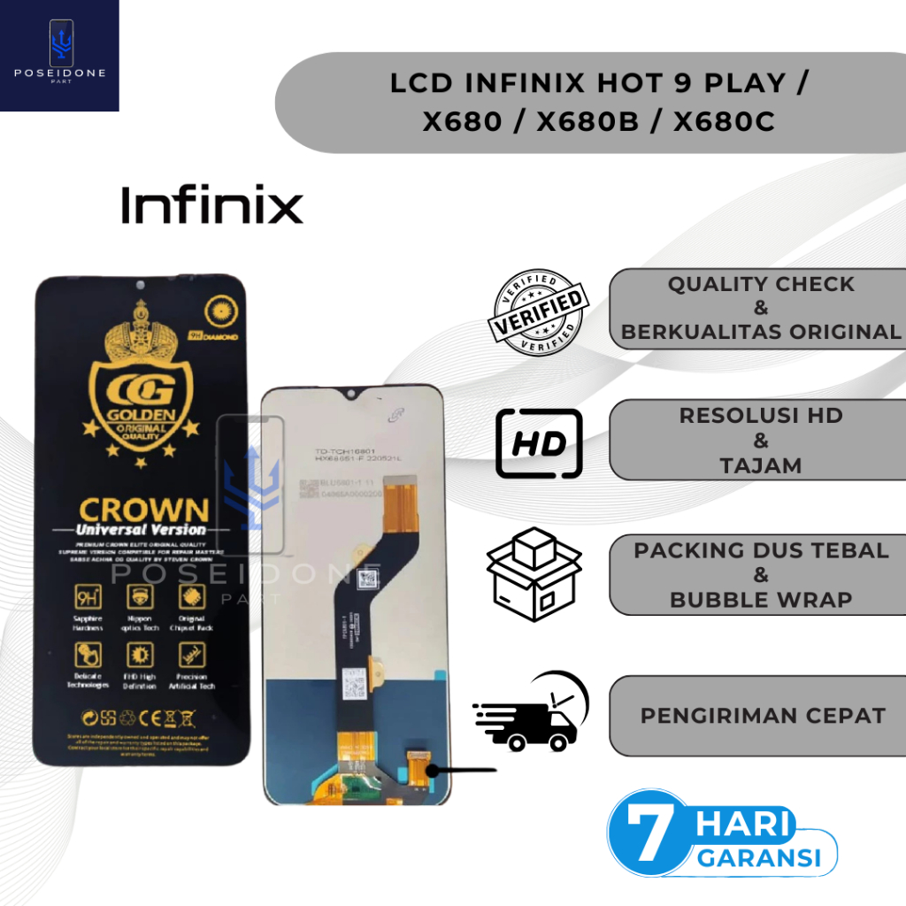 Jual LCD TOUCHSCREEN INFINIX HOT 9 PLAY X680 / X680B / X680C COMPLETE ...