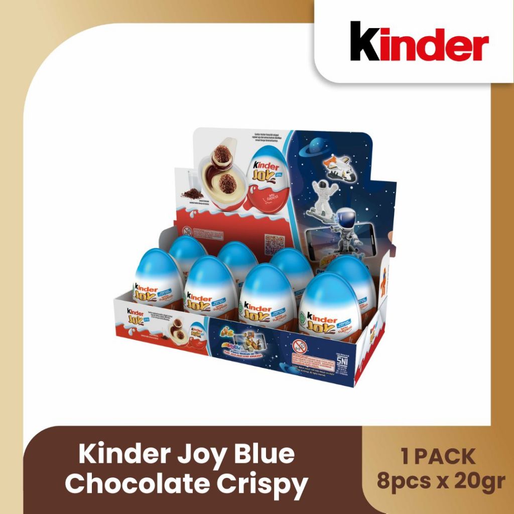 Jual Kinder Joy Blue Chocolate Crispy 20gr Isi 8pcs | Shopee Indonesia