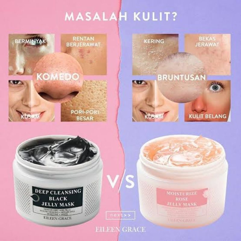 Jual [Eileen Grace Ofiicial] Mosturize Rose Jelly Mask or Deep ...