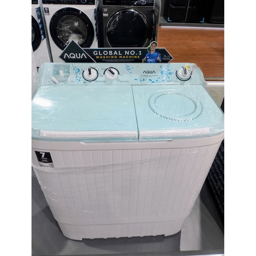 Jual AQUA Mesin Cuci 2 Tabung 9 Kg QW-9031HT Hemat Daya Garansi Resmi ...
