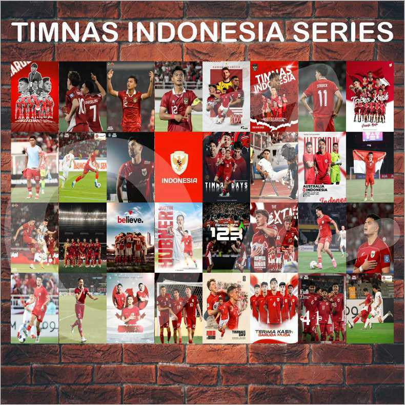 Jual POSTER TIMNAS INDONESIA SERIES ISI 32 LEMBAR / POSTER DINDING BOLA ...