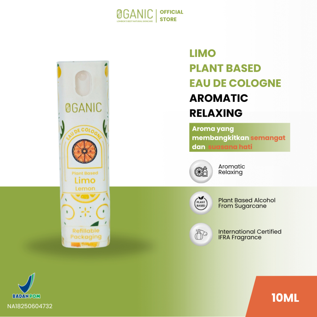 Jual Oganic Limo Plant Based Eau De Cologne 10ml | Shopee Indonesia