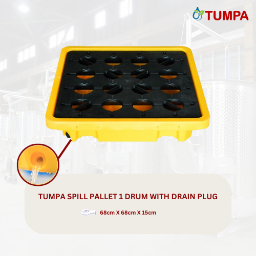 Jual TUMPA 1 Drum Spill Deck Spill Containment Pallet With Drain Plug ...