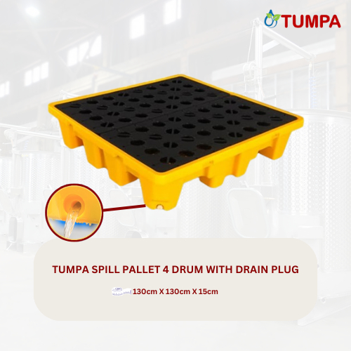 Jual TUMPA 4 Drum Spill Deck Spill Containment Pallet With Drain Plug ...